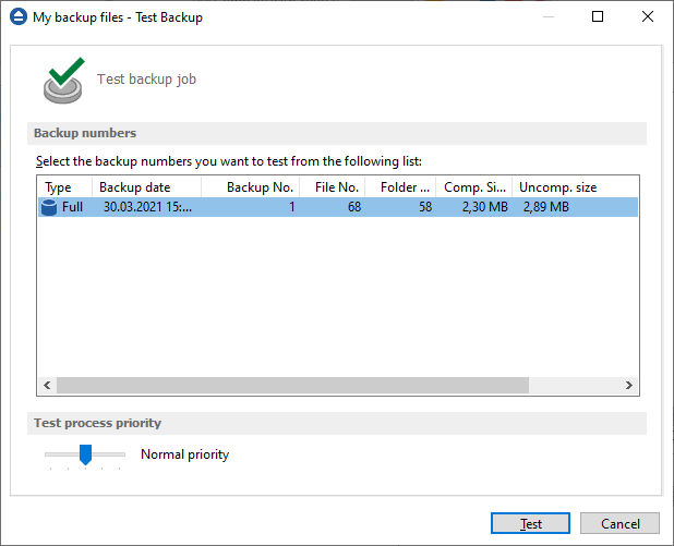 How to Test a Backup - Online Help - Backup4all