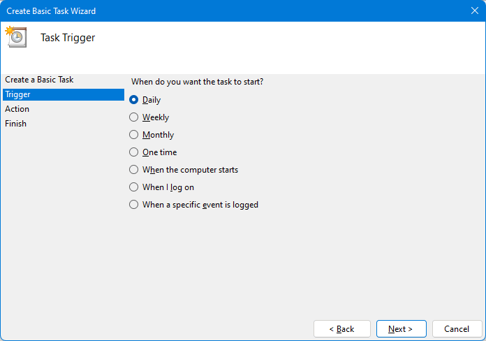 How to create a new task using Windows Task Scheduler - Backup4all